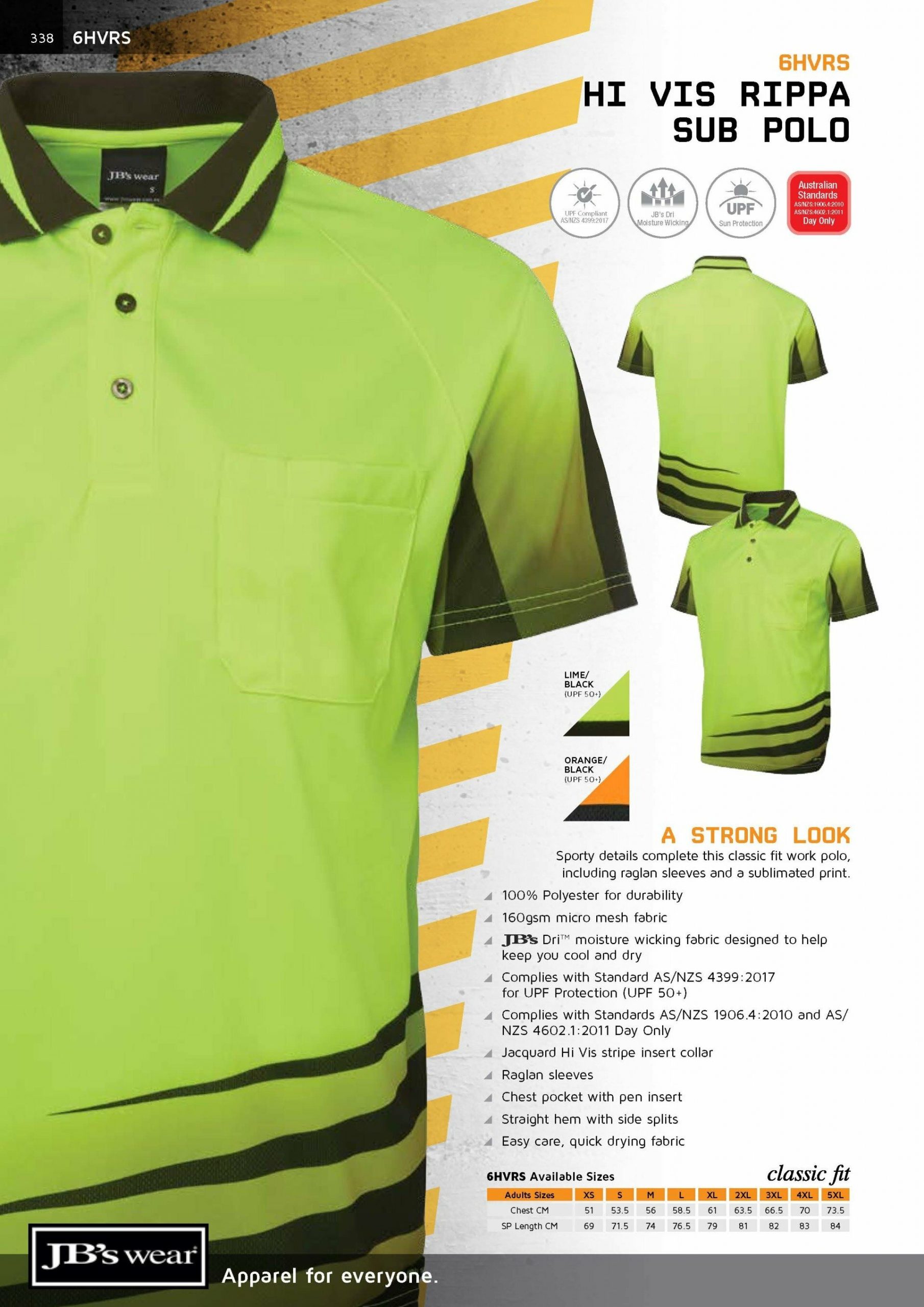 JB’s Hi Vis Rippa Sub Polo - Ballarat Embroidery Team & Workwear